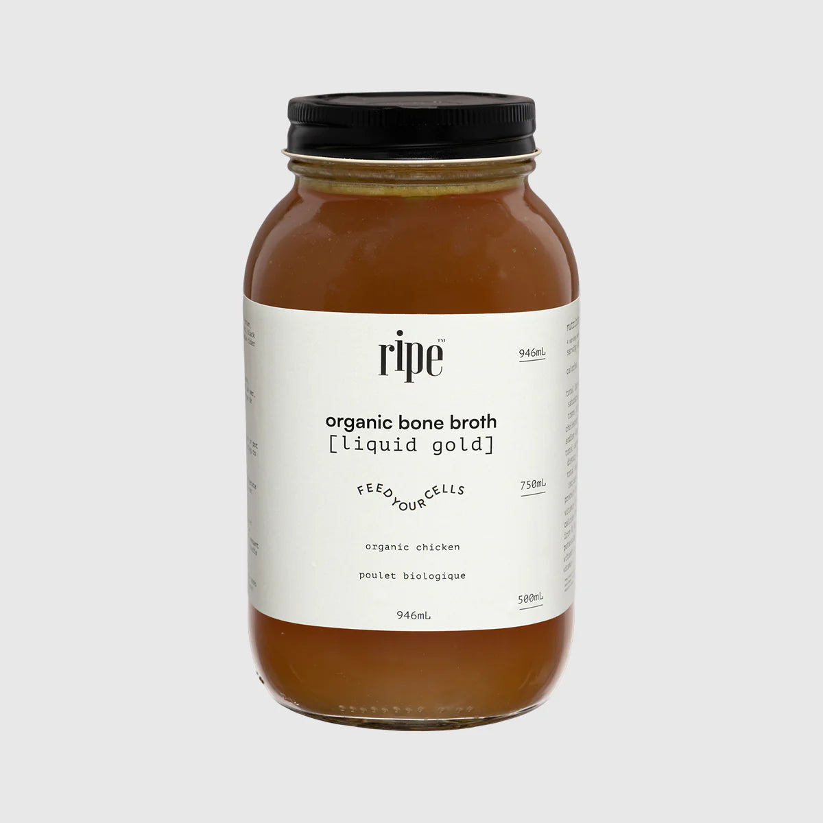RIPE NUTRITION Liquid Gold Chicken Bone Broth – Cheung's Wellness