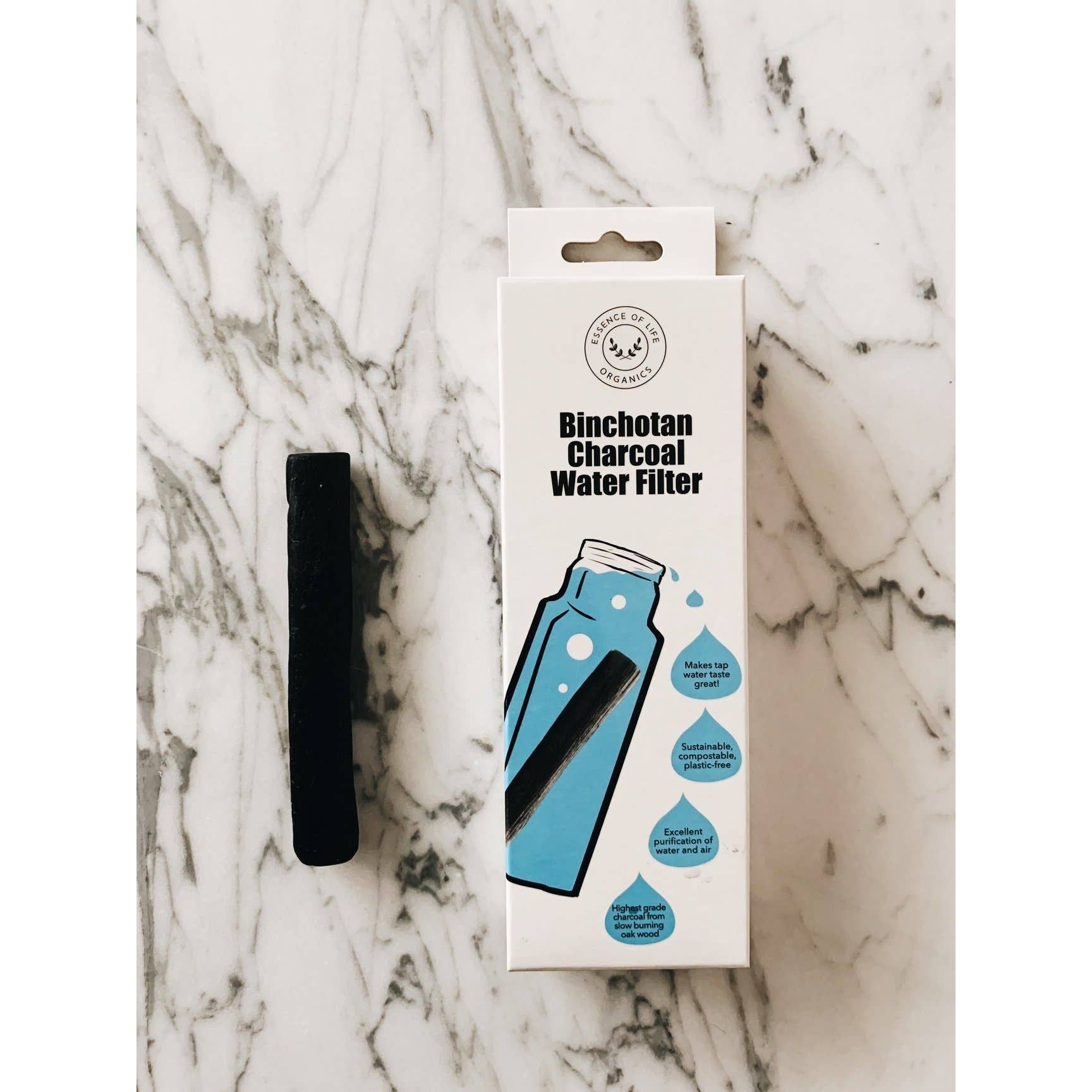 ESSENCE OF LIFE ORGANICS Binchotan Charcoal Water Filter 1 Stick ...